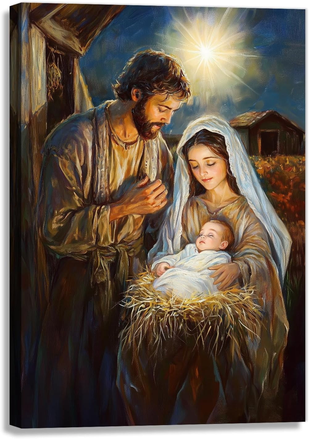 AEFER Christian Wall Art MoTher Mary With Baby Jesus Poster Wall Decor ...