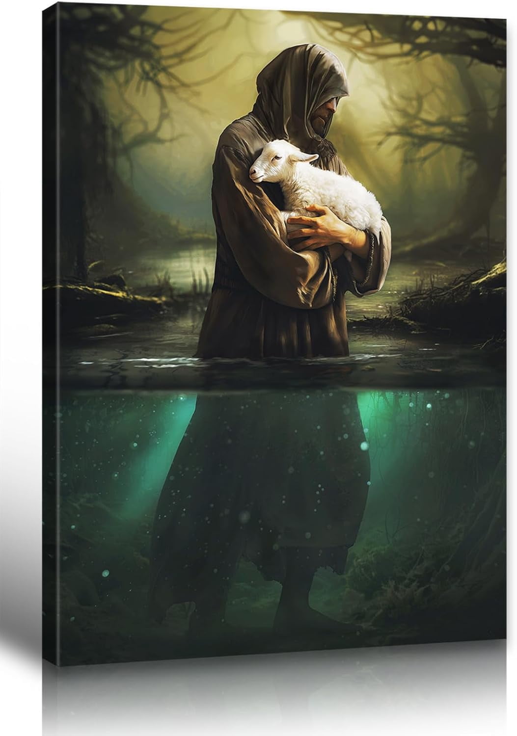 AEFER Christian Wall Decor Canvas Print Jesus Picture Office Decor ...