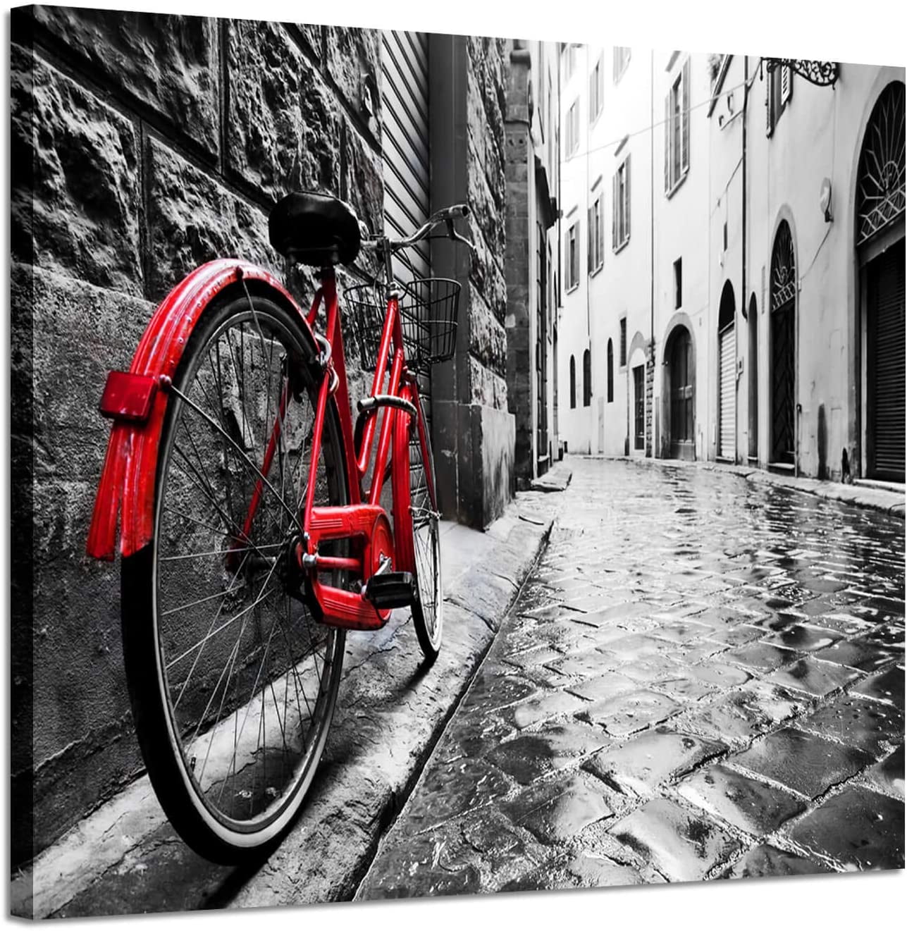 AEFER Cityscape Artwork Wall Decor: Bicycle Photographic Prints- Retro ...
