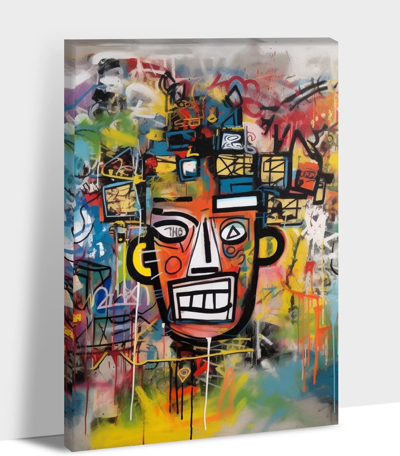 AEFER Classic Street Graffiti Wall Art, Banksy Graffiti Canvas Wall Art ...