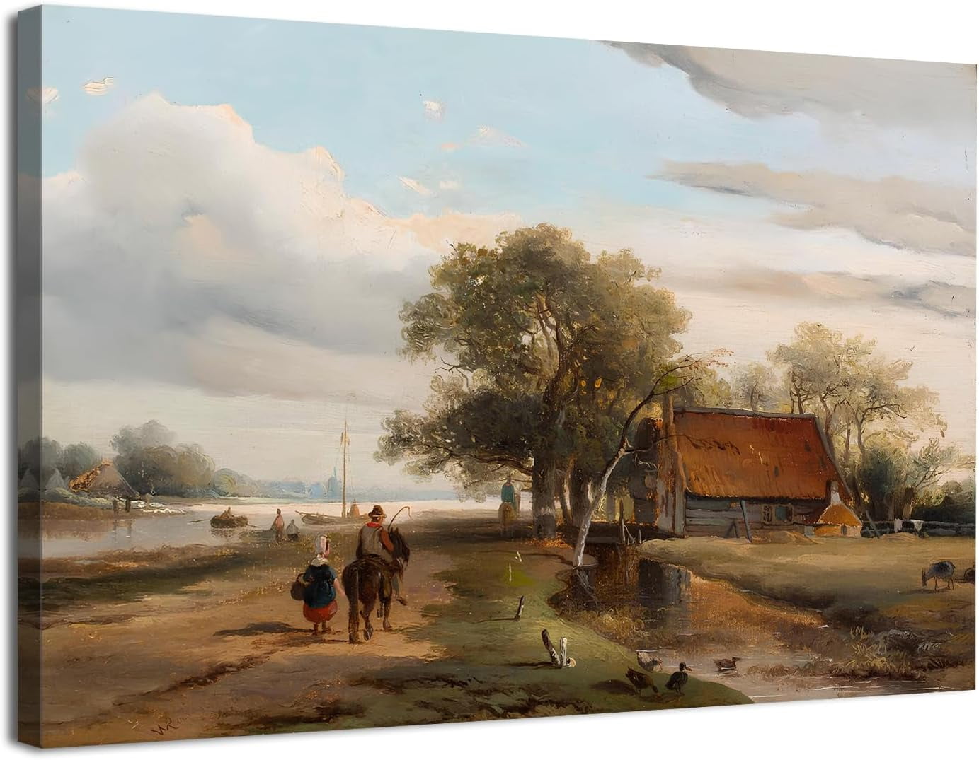 AEFER Classical French Country Wall Art Rustic Rural Pictures Wall ...