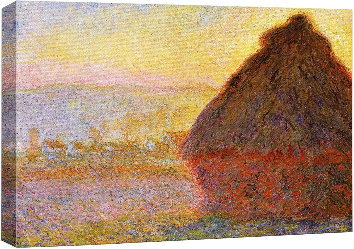 AEFER Claude Monet Haystacks in Morning Light - Impressionist Modern Art - Canvas Art Home Art ...