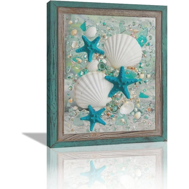 AEFER Coastal Farmhouse Canvas Print Wall Decor Ideas Sea Artwork Beach ...