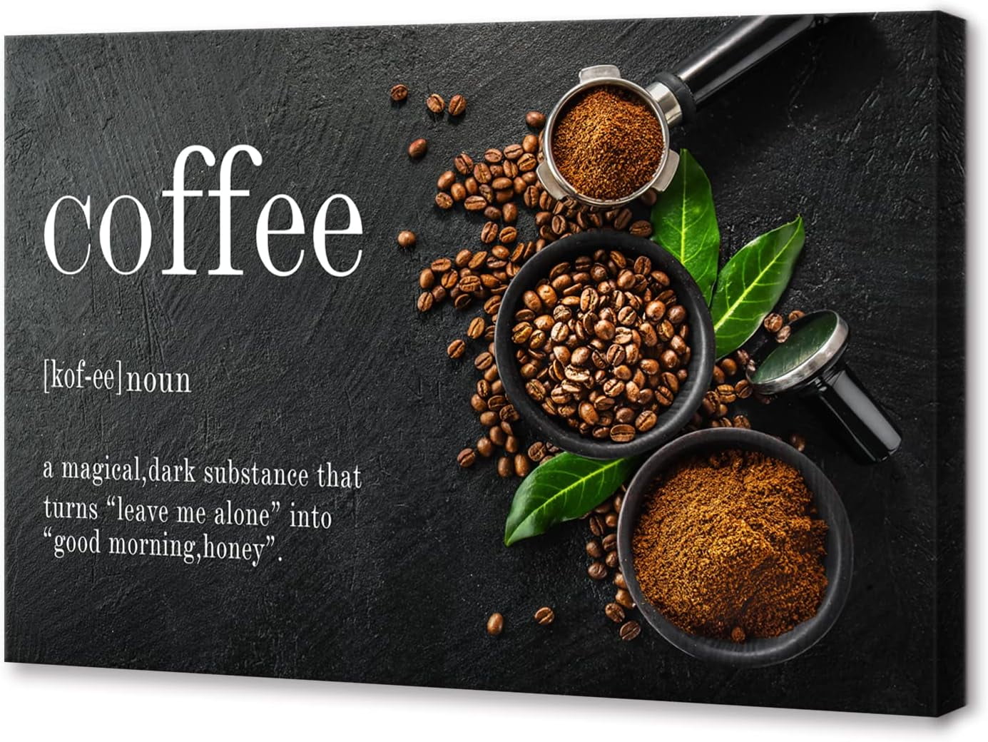 AEFER Coffee Bean Decor Canvas Wall Art Kitchen Wall Art Coffee Bar ...