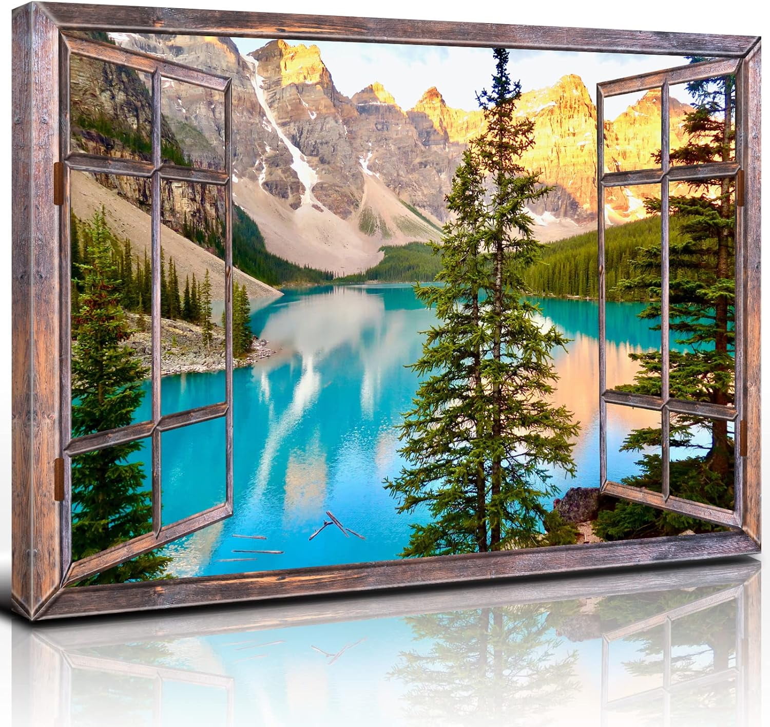 AEFER Colorado Mountain Wall Art National Park Moraine Lake Scenery ...