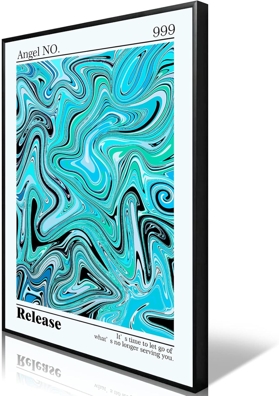 AEFER Colorful Energy Angel Number Canvas Wall Art Abstract Gradient ...