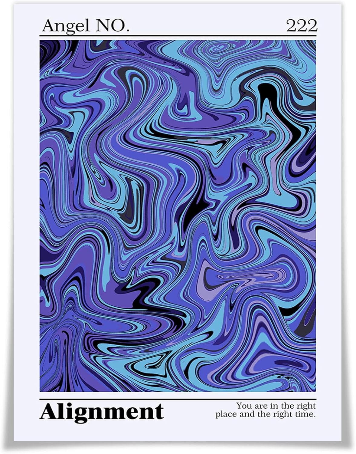 AEFER Colorful Energy Angel Number Canvas Wall Art Abstract Gradient ...