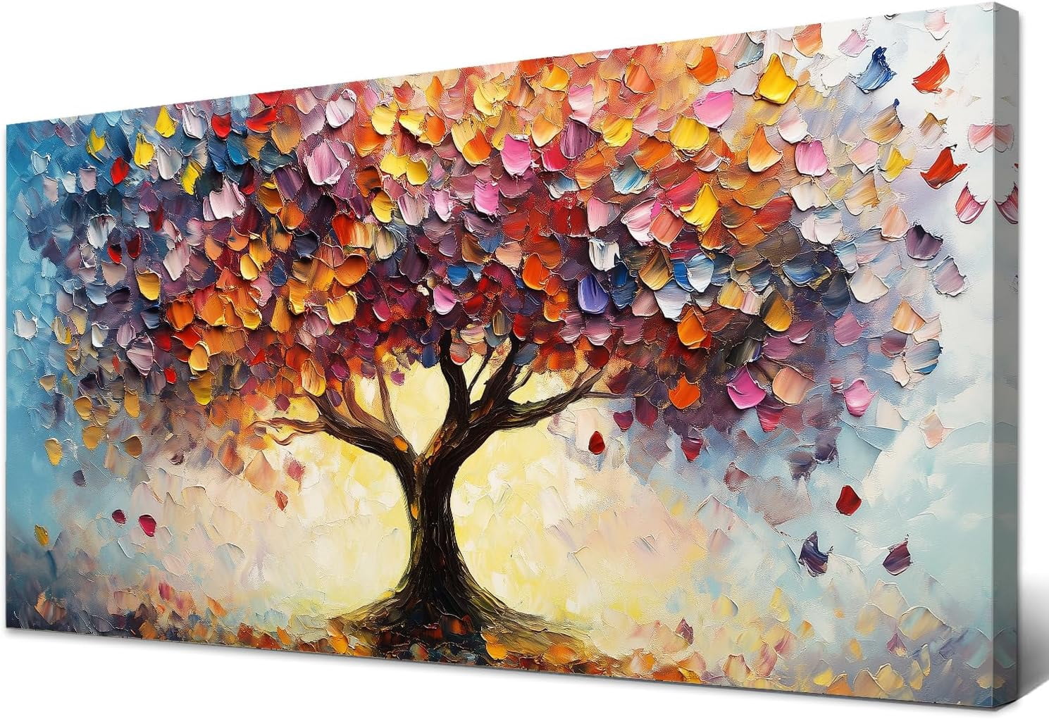 AEFER Colorful Tree Canvas Wall Art Abstract Graffiti Tree of Life Wall ...