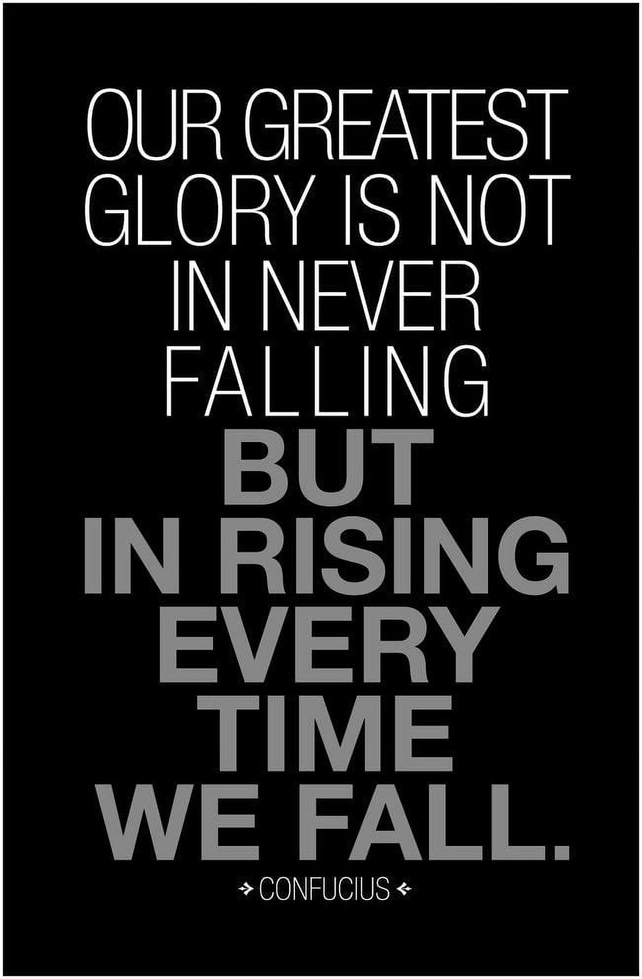 AEFER Confucius Our Greatest Glory Is Not In Never Falling Growth ...
