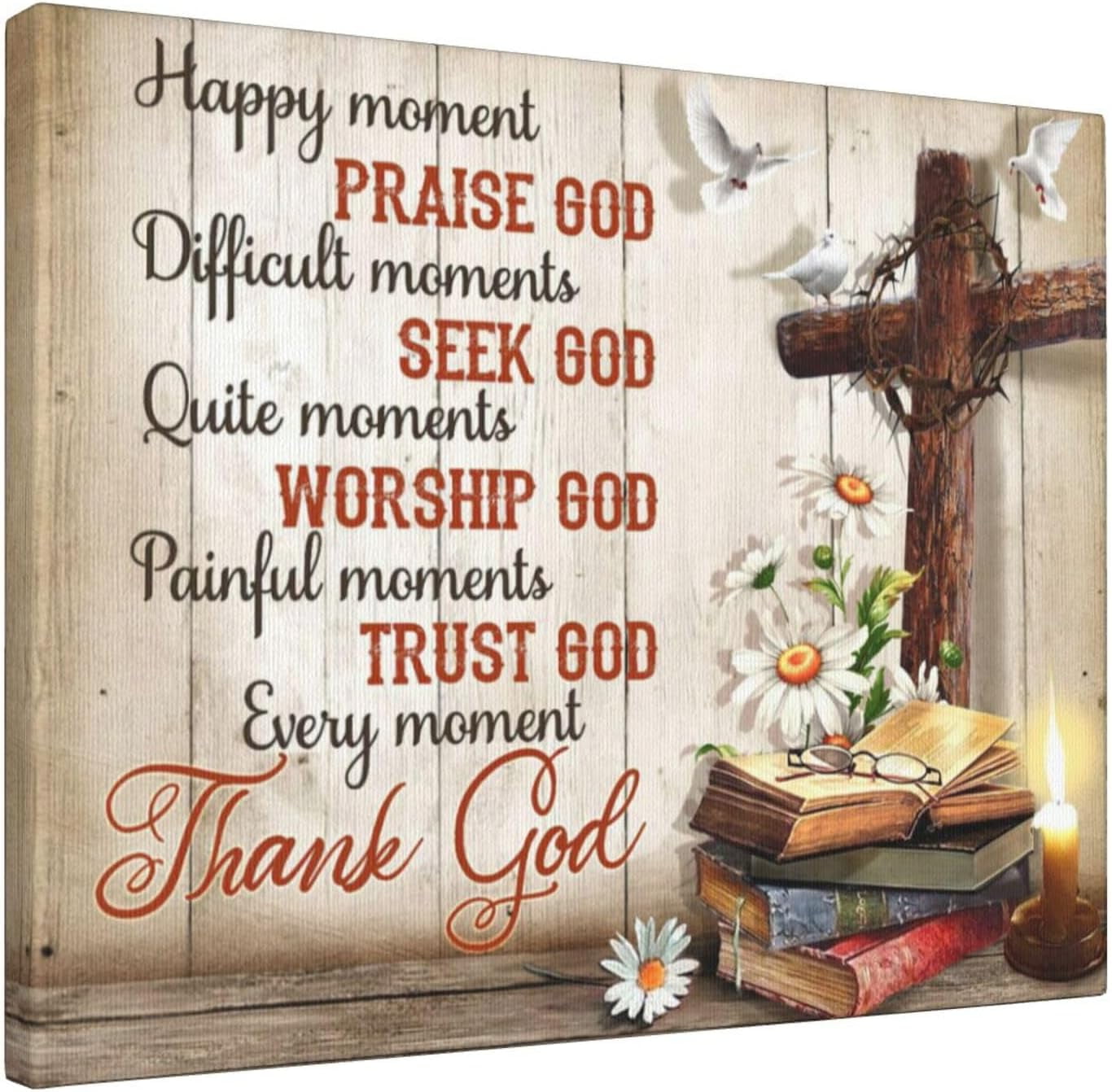 AEFER Cross Jesus Bathroom Decor Wall Art Bible Verses Pigeon Bathroom ...