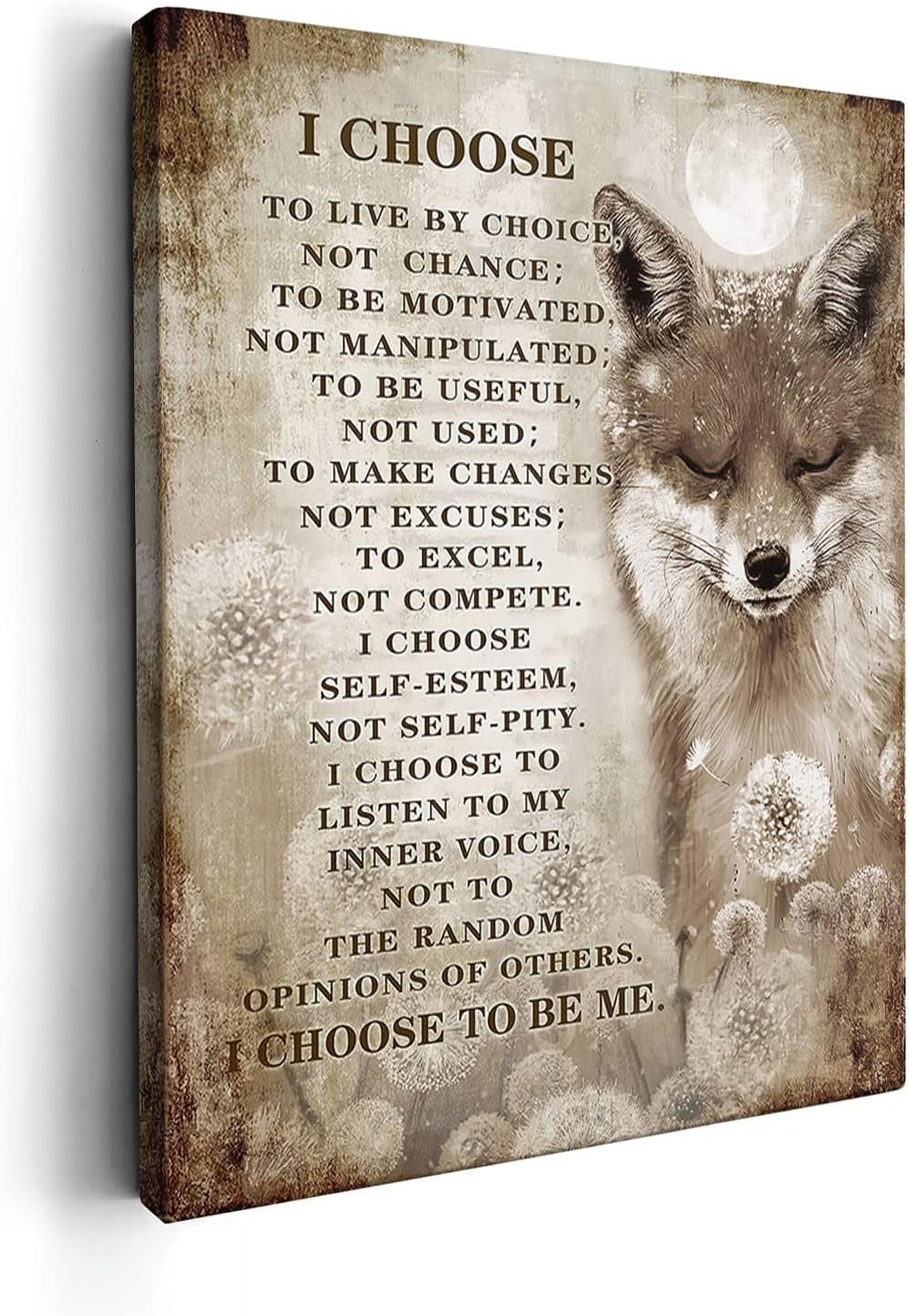 AEFER Cute Fox Canvas Wall Art Christian Fox Pictures for Wall ...