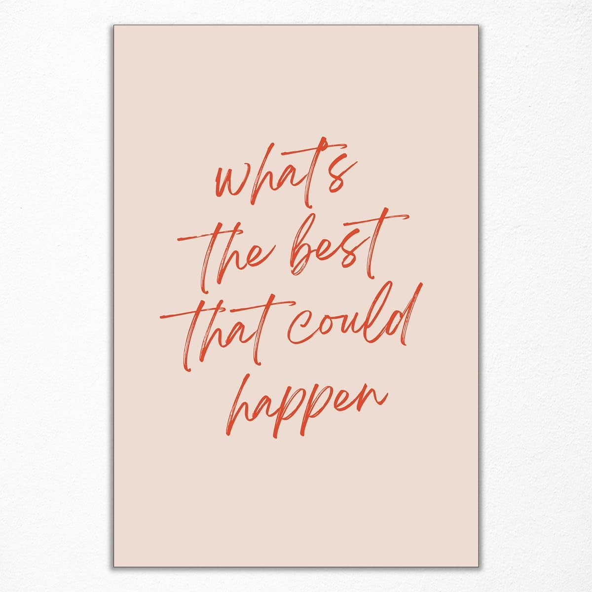 AEFER Daily Reminder Positive Wall Art, Red Art Canvas, Positive ...