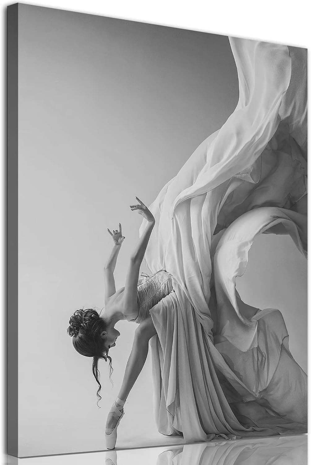 AEFER Dancing Girl Wall Art Ballerina Canvas Painting Modern Dance ...
