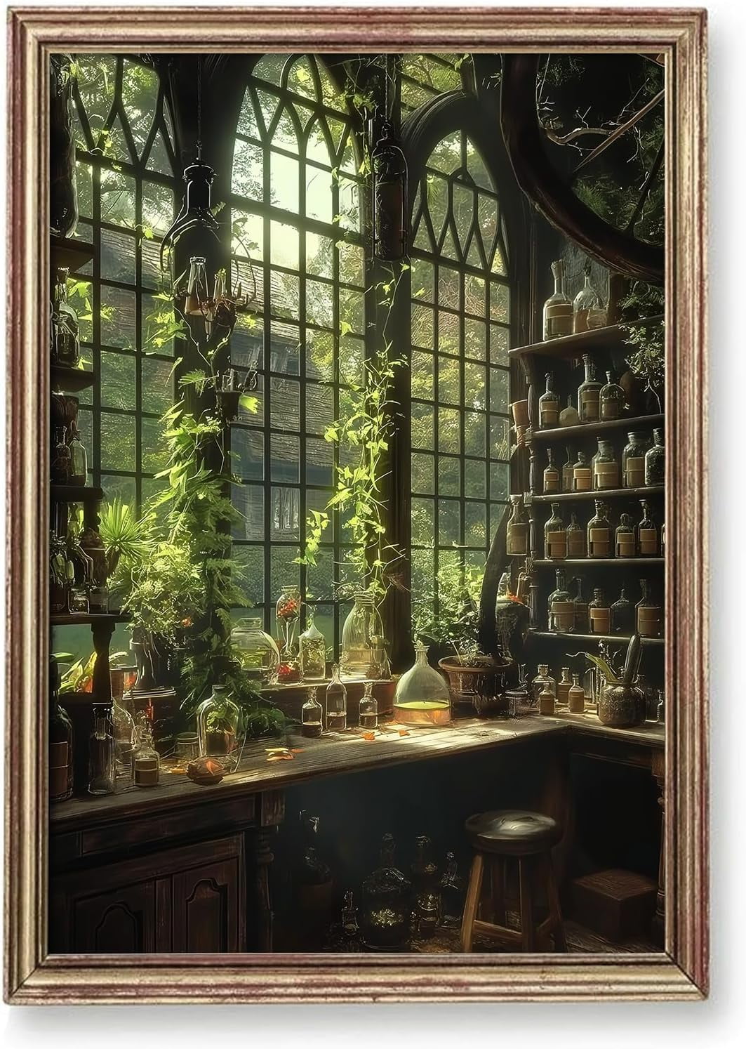 AEFER Dark Academia Artwork Vintage Gothic Canvas Wall Art Laboratory ...