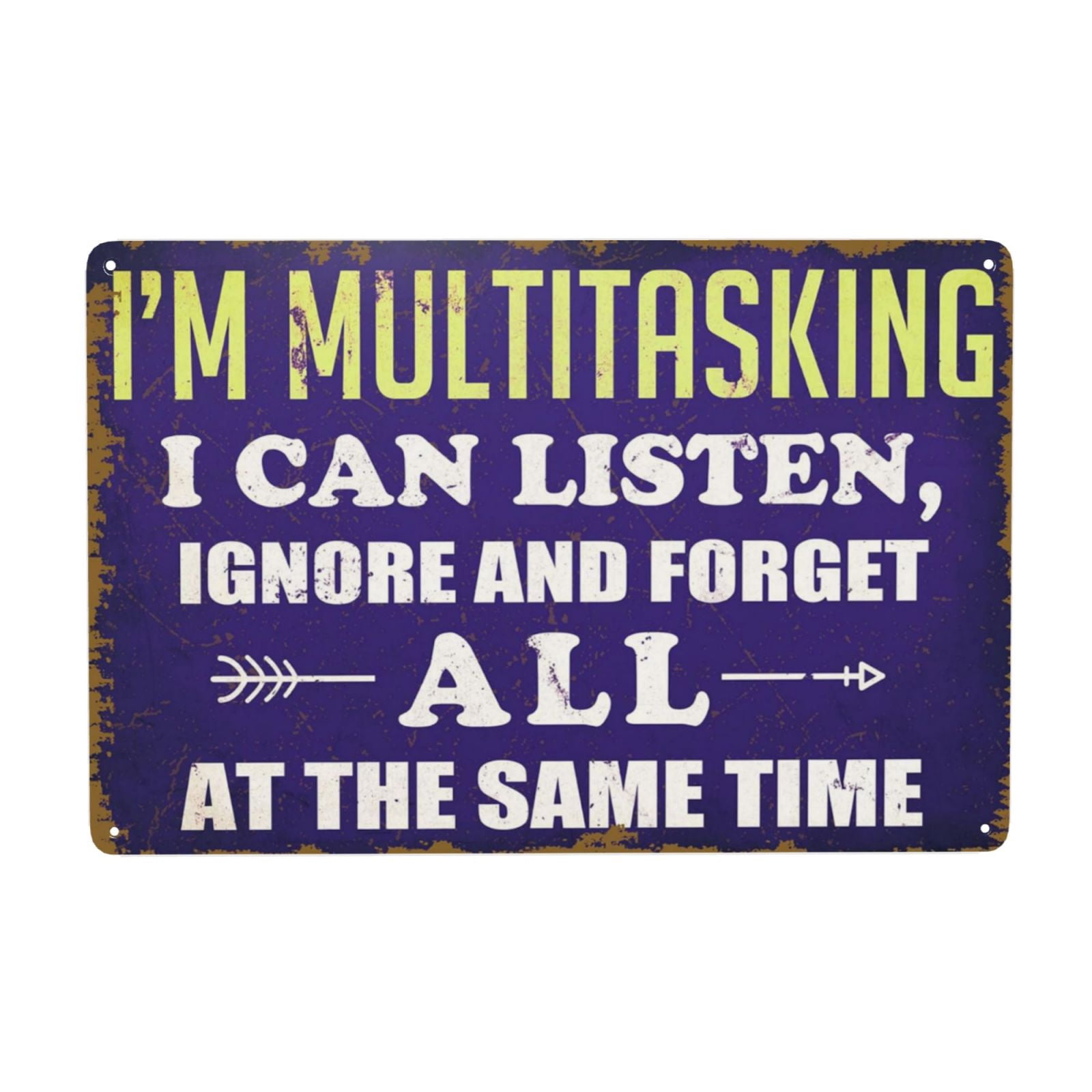 AEFER Decor Funny Sarcastic Signs For Man Cave Decor, I'm Multitasking ...