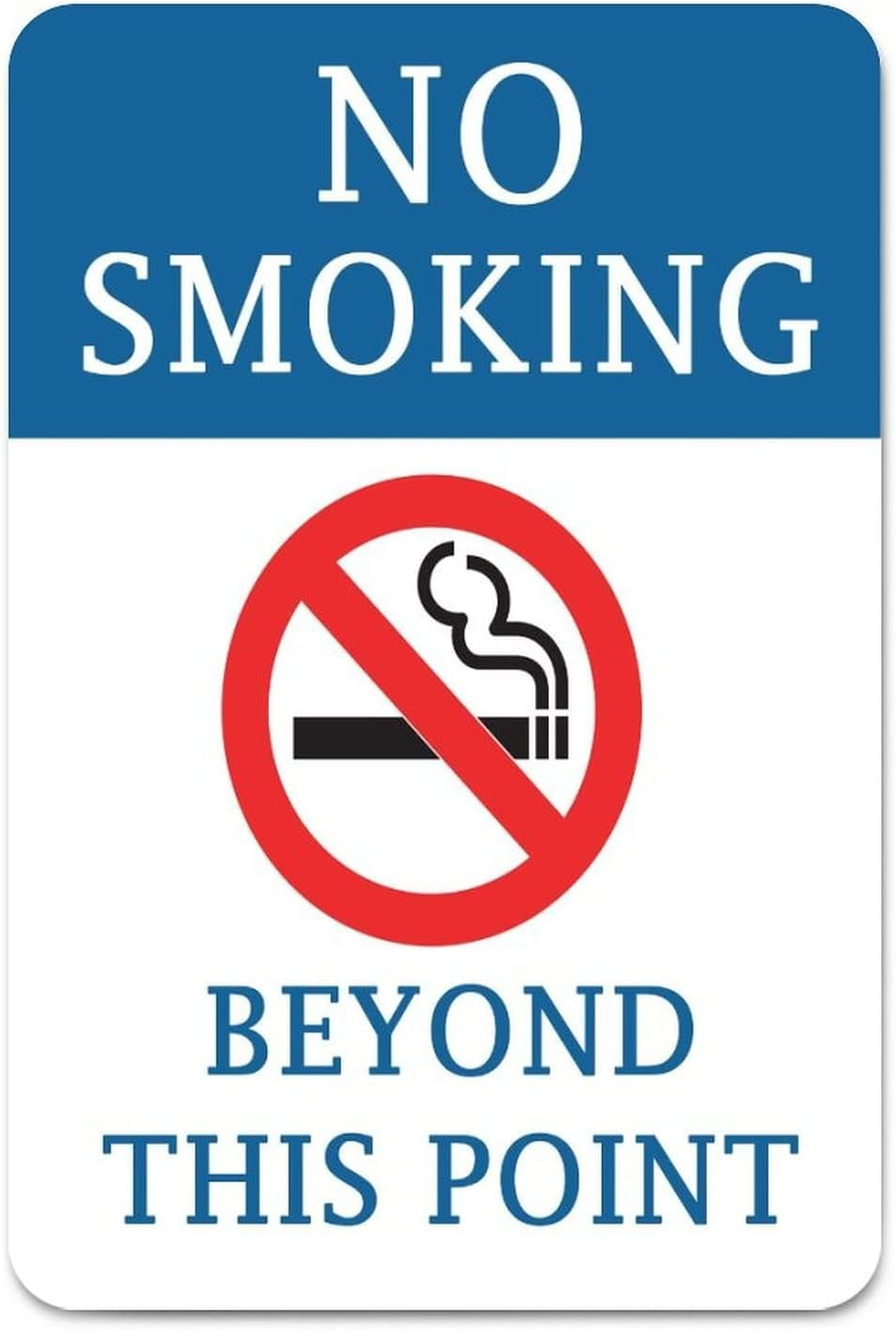 AEFER Decorative Warning Signs,No Smoking Beyond This Point Metal Sign ...