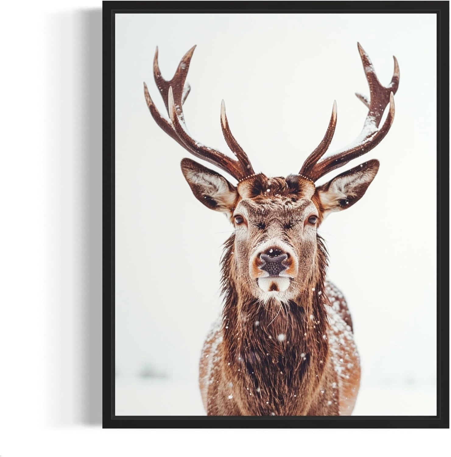AEFER Deer Poster Art Print, Animal Portrait Wall Art Nature Decor ...