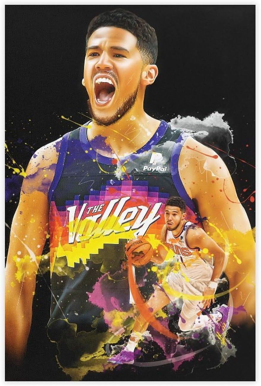 AEFER Devin Booker Poster Basketball Canvas Poster Wall Art Decor Print ...