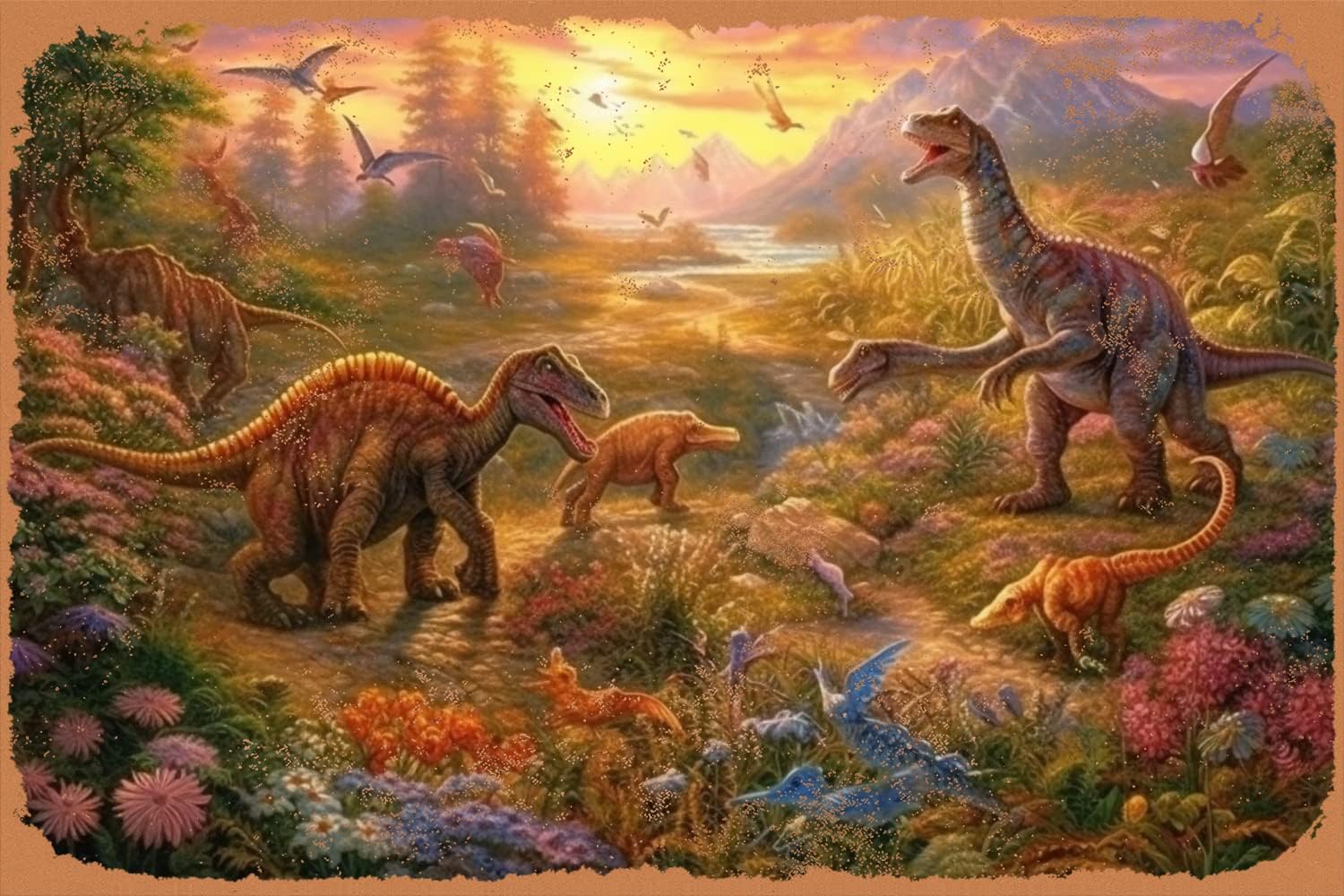 AEFER Dinosaur Pterosaur Metal Tin Sign For Home Kitchen Wall Decor ...
