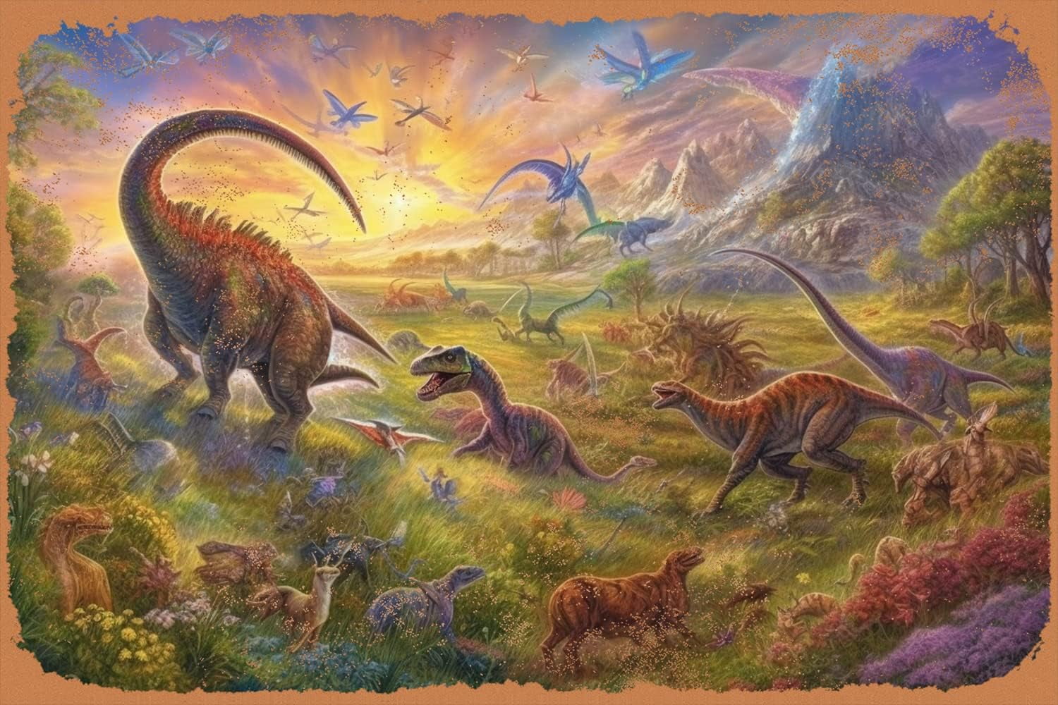 AEFER Dinosaur Pterosaur Metal Tin Sign For Home Kitchen Wall Decor ...