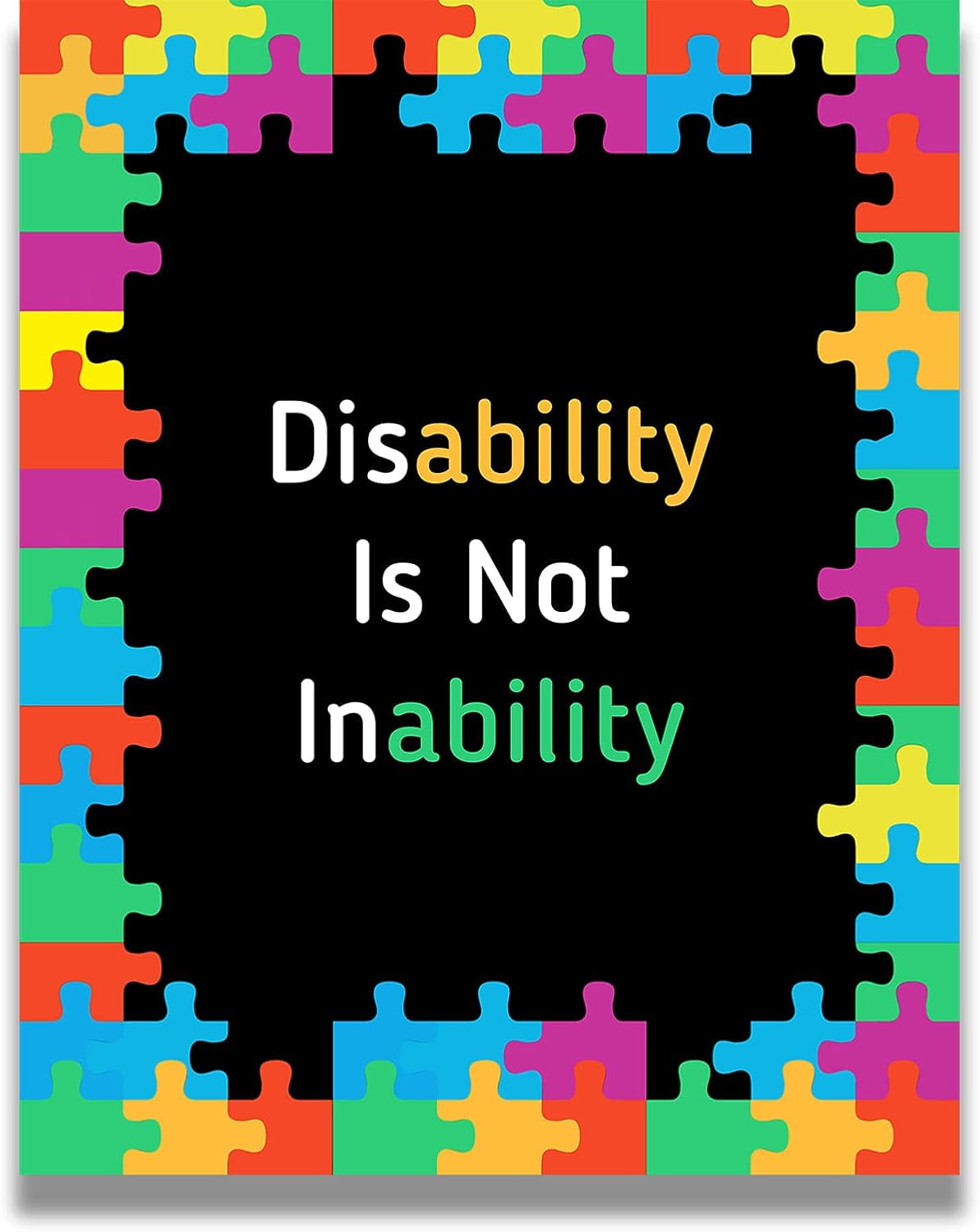 AEFER Disability Is Not Inability | Autism Awareness Decor | Autism ...