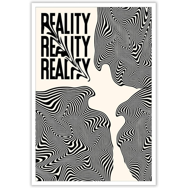 AVOI Distorted Reality Print Painting,Retro Psychedelic Wall ...