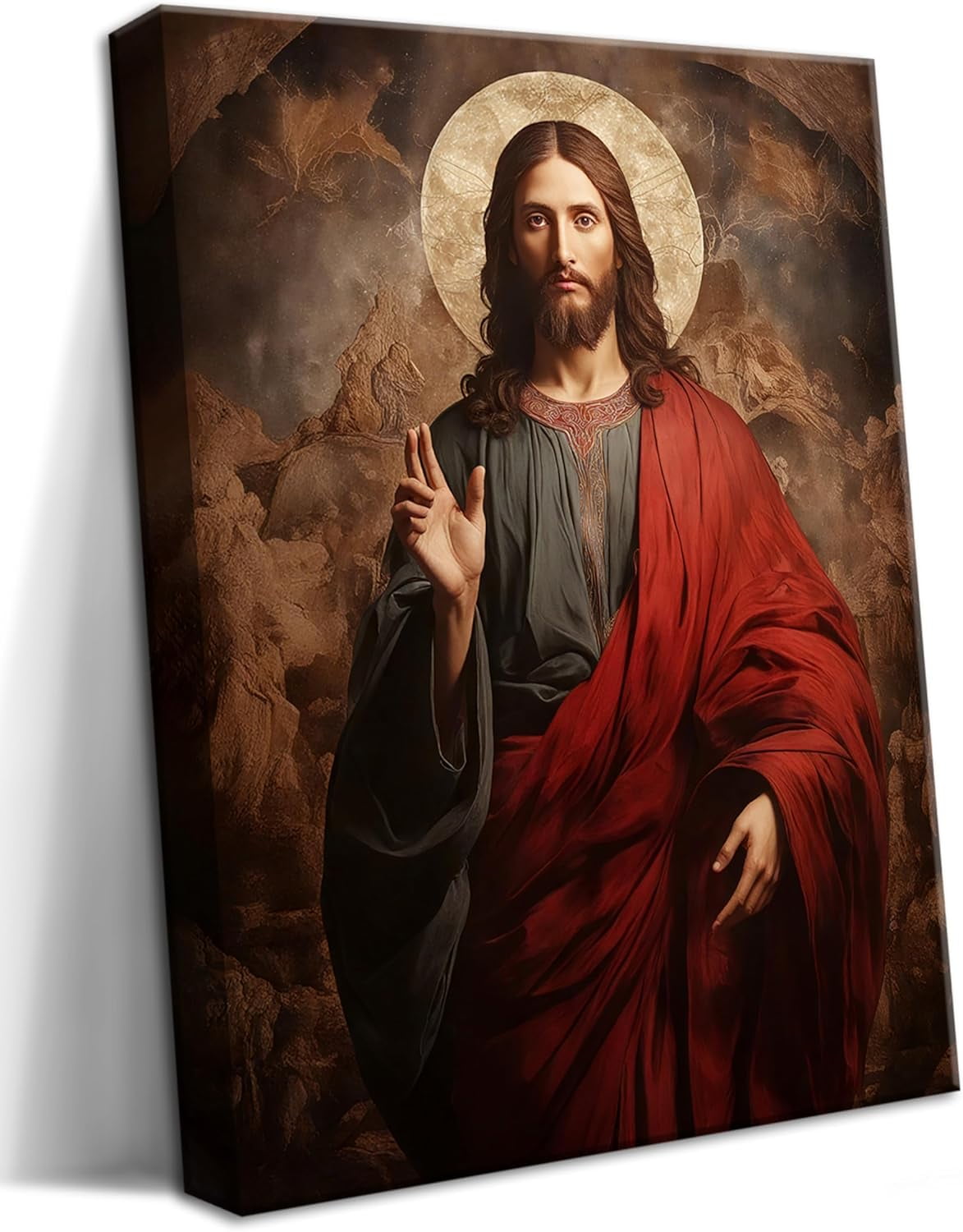 AEFER Divine Jesus Canvas Wall Art Divine Mercy Christ Portrait ...