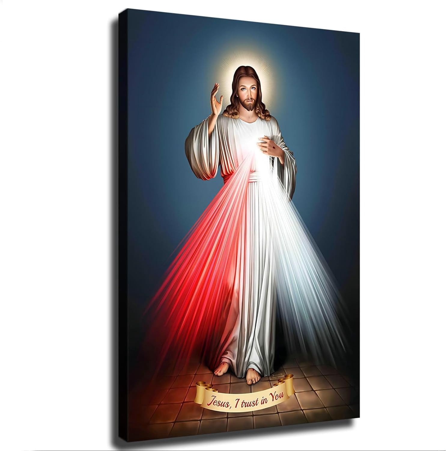 AEFER Divine Mercy Image of Jesus Christ Canvas Poster Holiday GiftHD ...