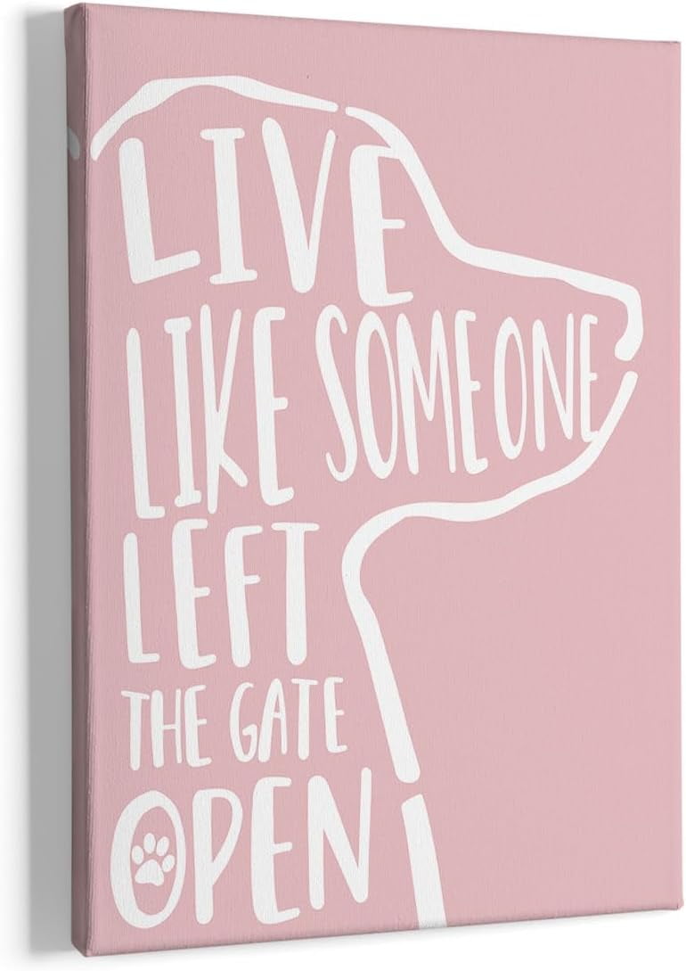 AEFER Dog Wall Art, Dog Art, Dog Wall Decor,Live Like Someone Left The ...