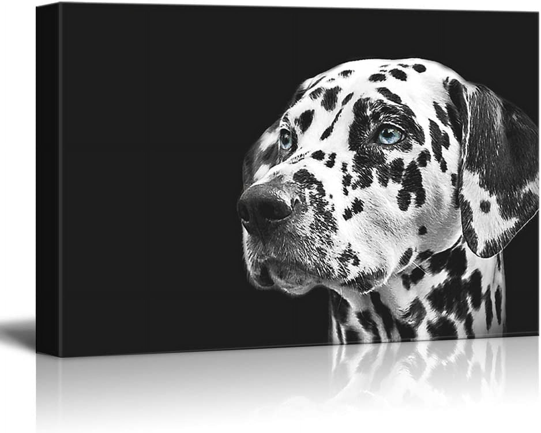 AEFER - Dogs Series Canvas Wall Art - A Dalmatian Spotty Dog Against ...