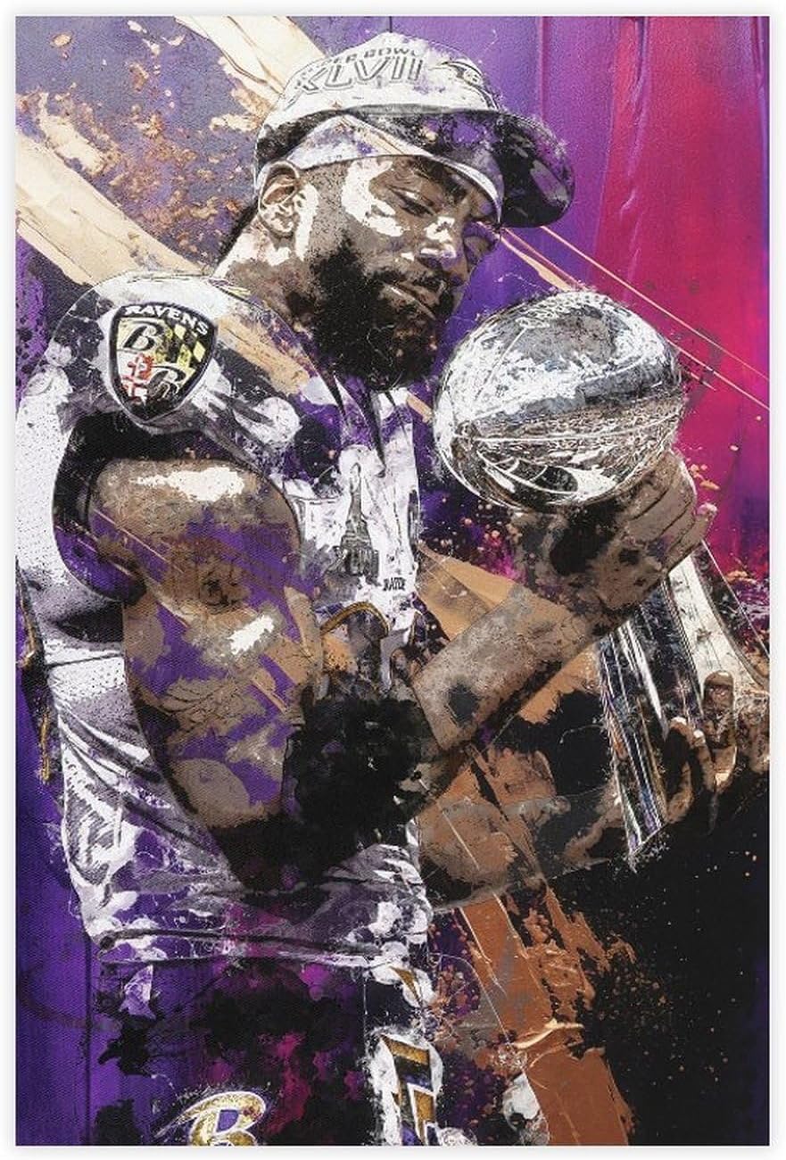 AEFER Ed Reed Poster Football Picture Canvas Poster Bedroom Decor ...