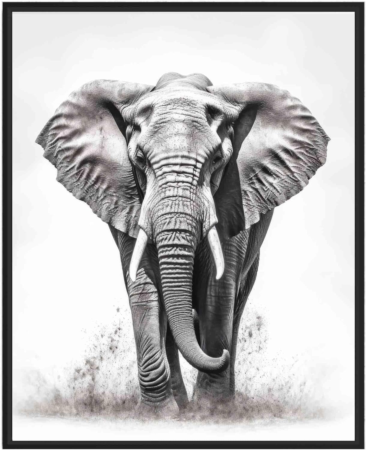 AEFER Elephant Art Prints Posters, Black and White Photography Wall Art ...