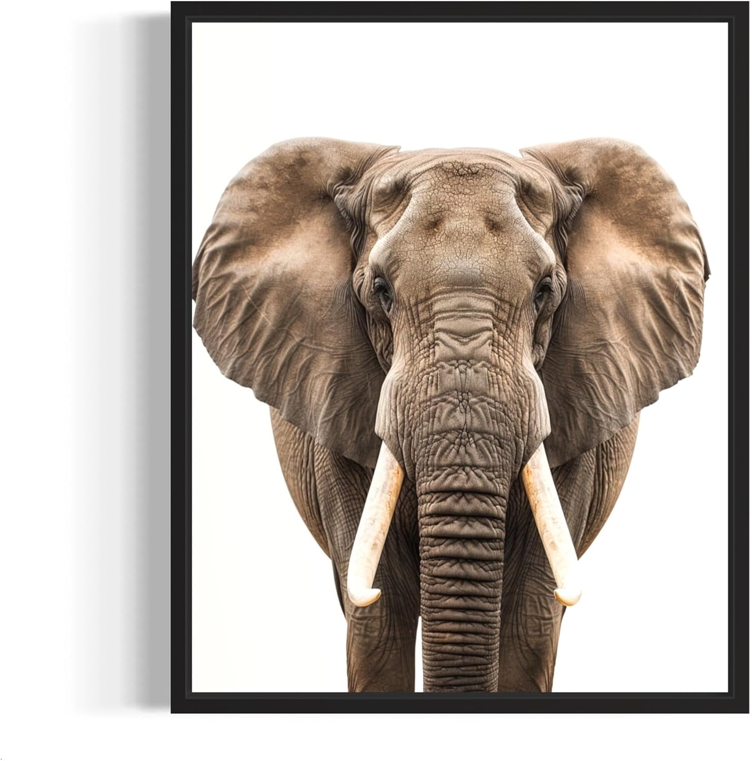 AEFER Elephant Poster Art Print, Animal Portrait Wall Art Nature Decor ...
