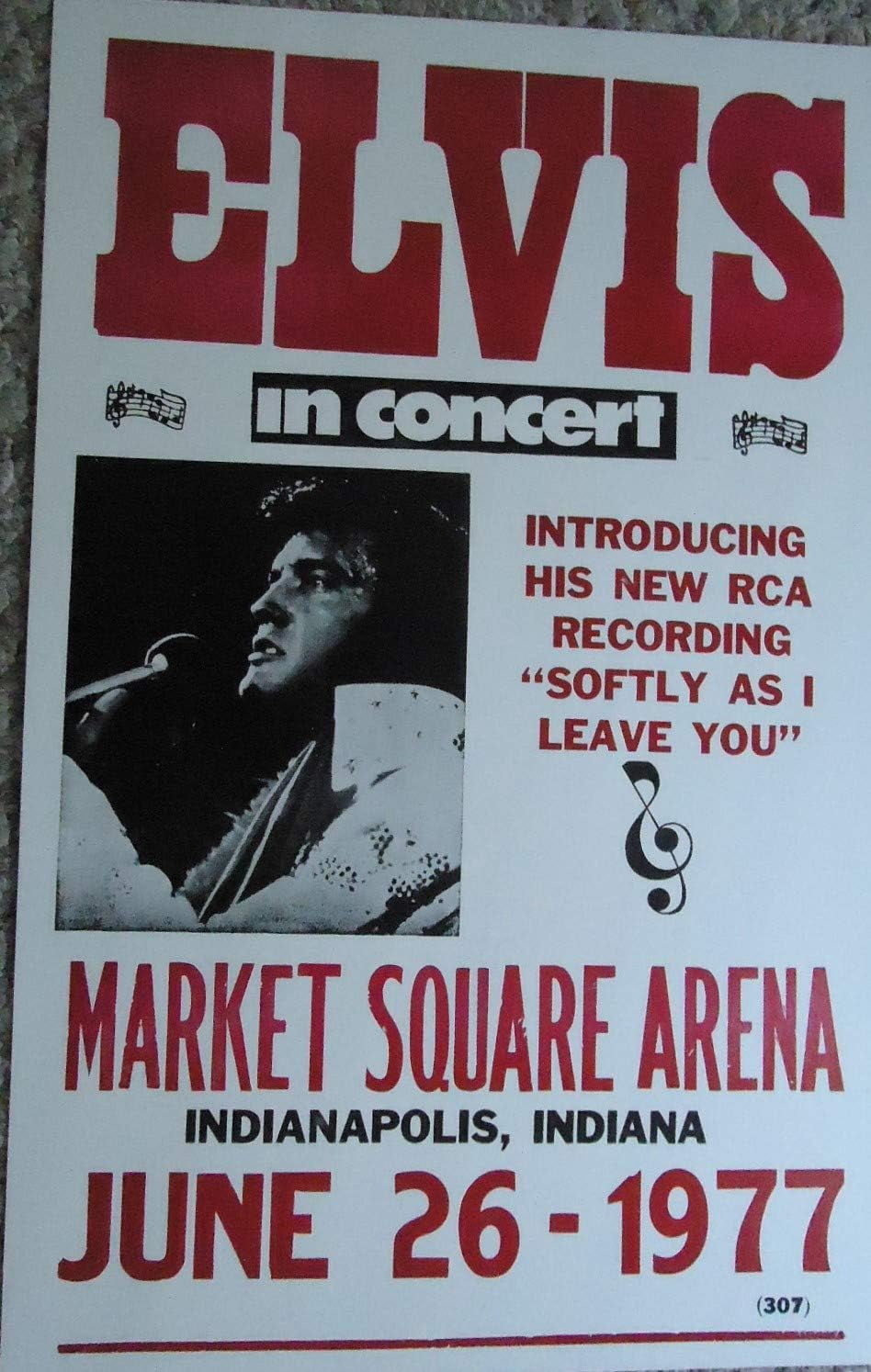 AEFER Elvis at Market Square Arena Vintage Poster Print Unframe ...