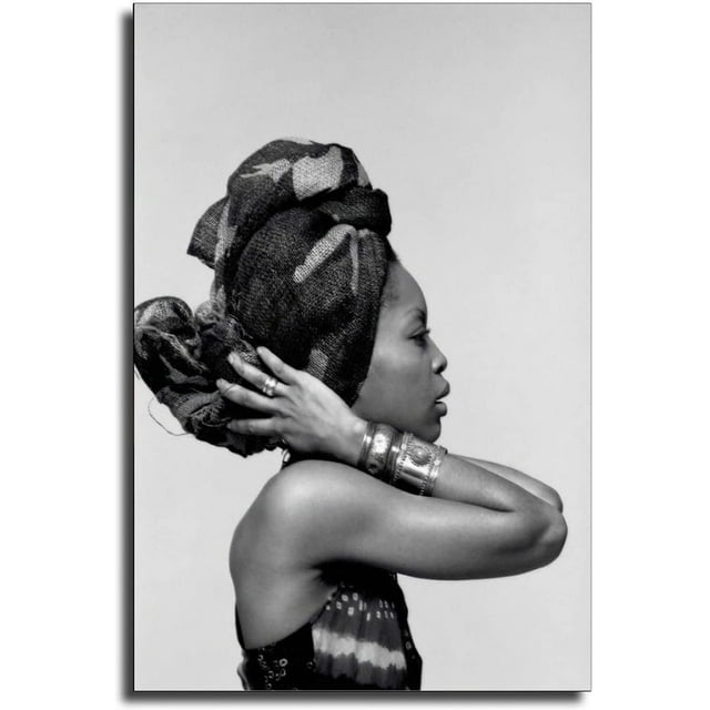 AEFER Erykah Badu Black And White Poster Decorative Painting Canvas ...