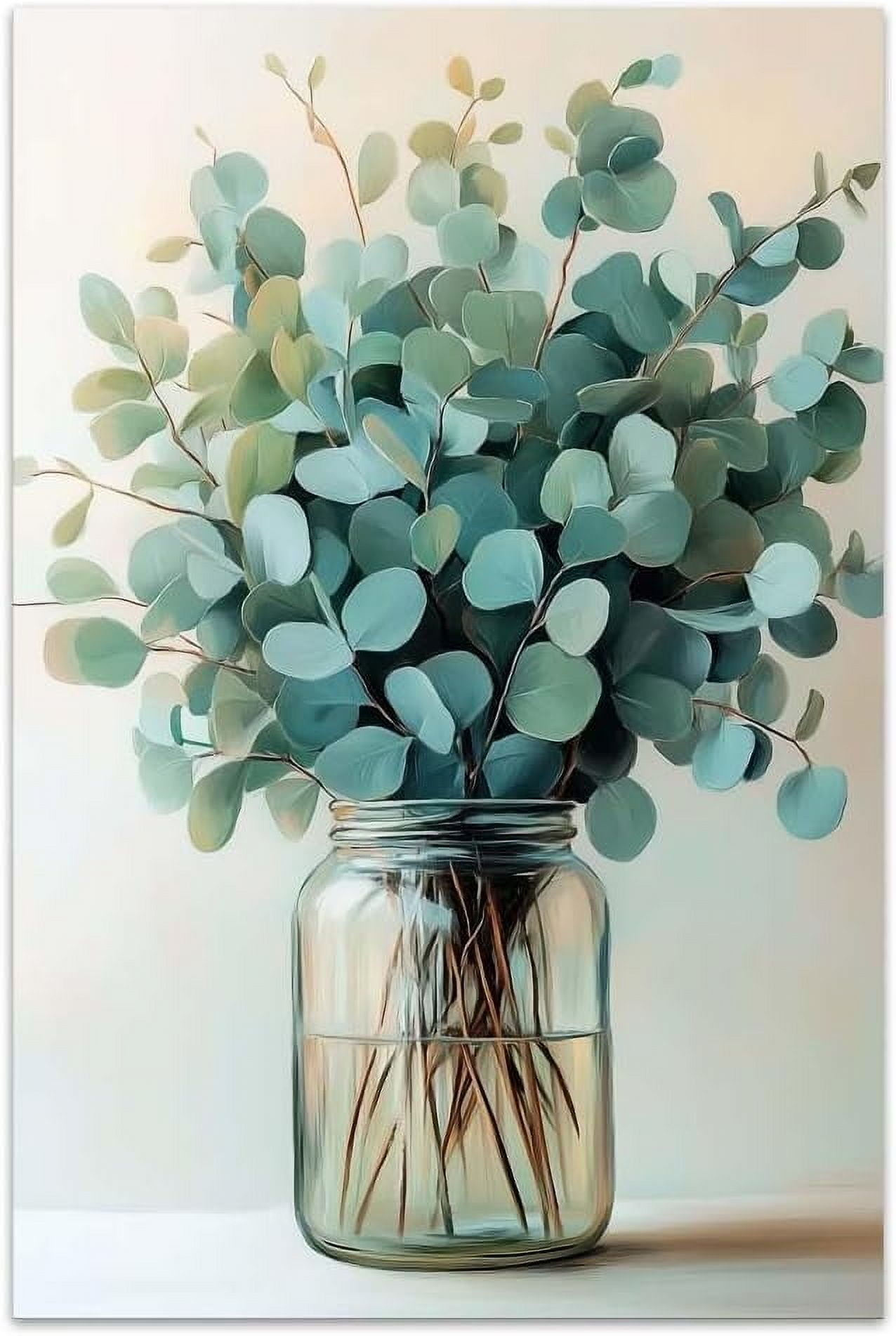 AEFER Eucalyptus Wall Art, Canvas Wall Art Herb Poster Boho Wall Art ...