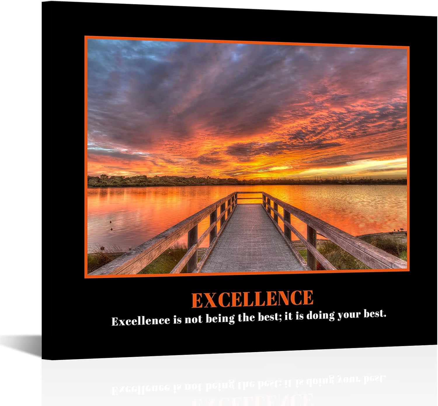 AEFER Excellence Canvas Quotes Art - Inspiring & Motivational Wall ...
