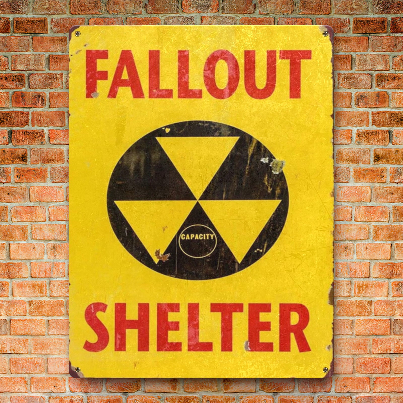 AEFER Fallout Shelter Vintage Look Reproduction Metal Tin Sign, Garage ...