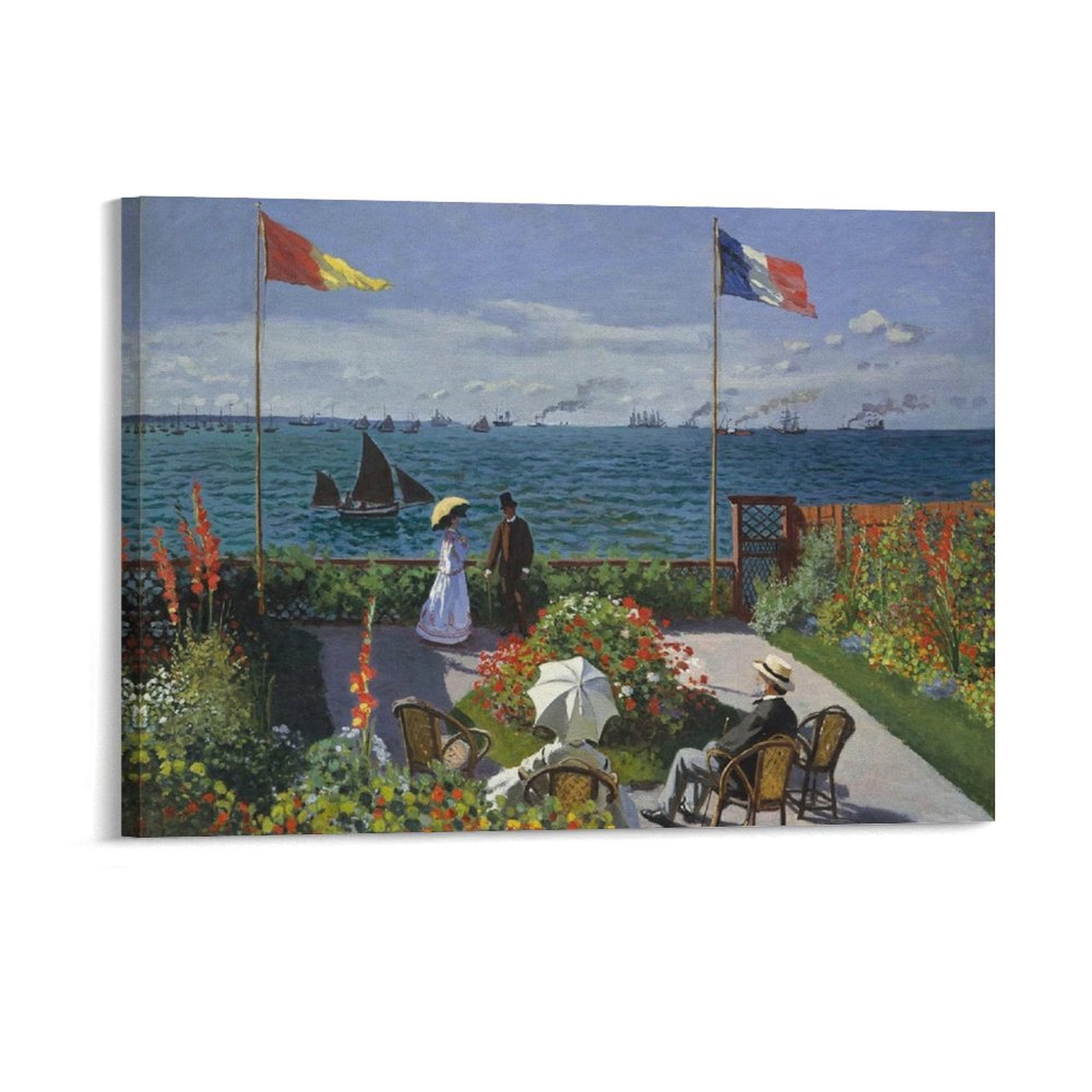 AEFER Famous Painting of Garden at Sainte Adresseby Claude Monet ...