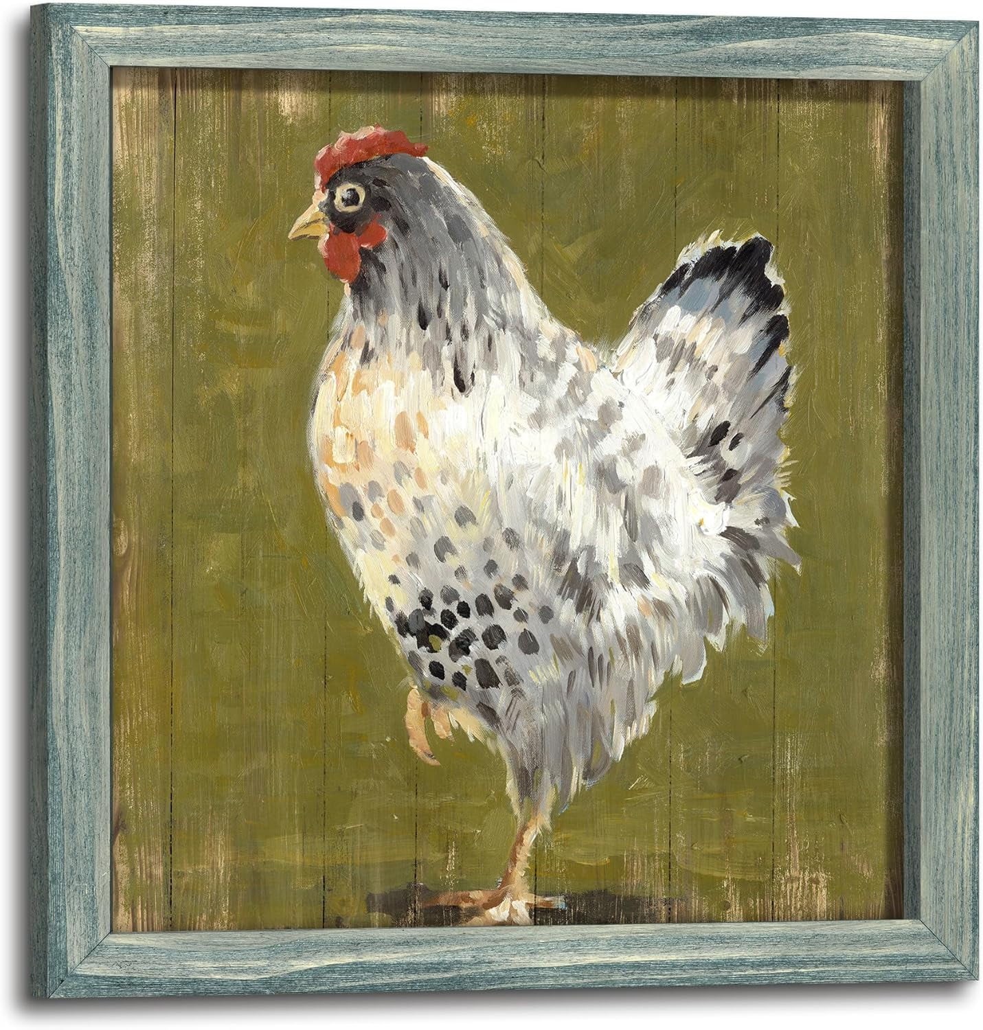 AEFER Farm Animal Wood Wall Art: Rustic Farmhouse Kitchen Unframed ...