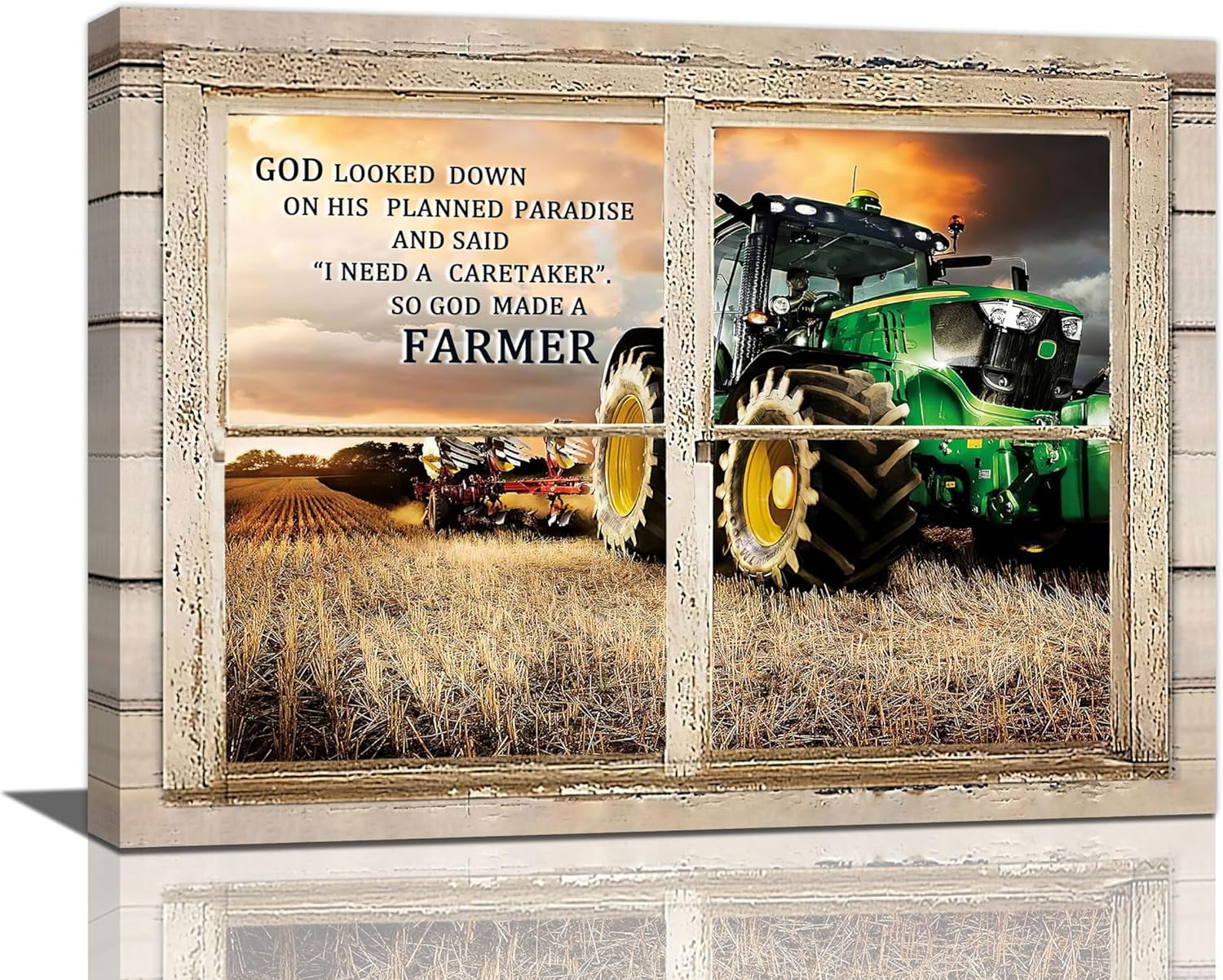 AEFER Farmhosue Wall Art Farm Tractor Pictures Wall Decor Country So ...