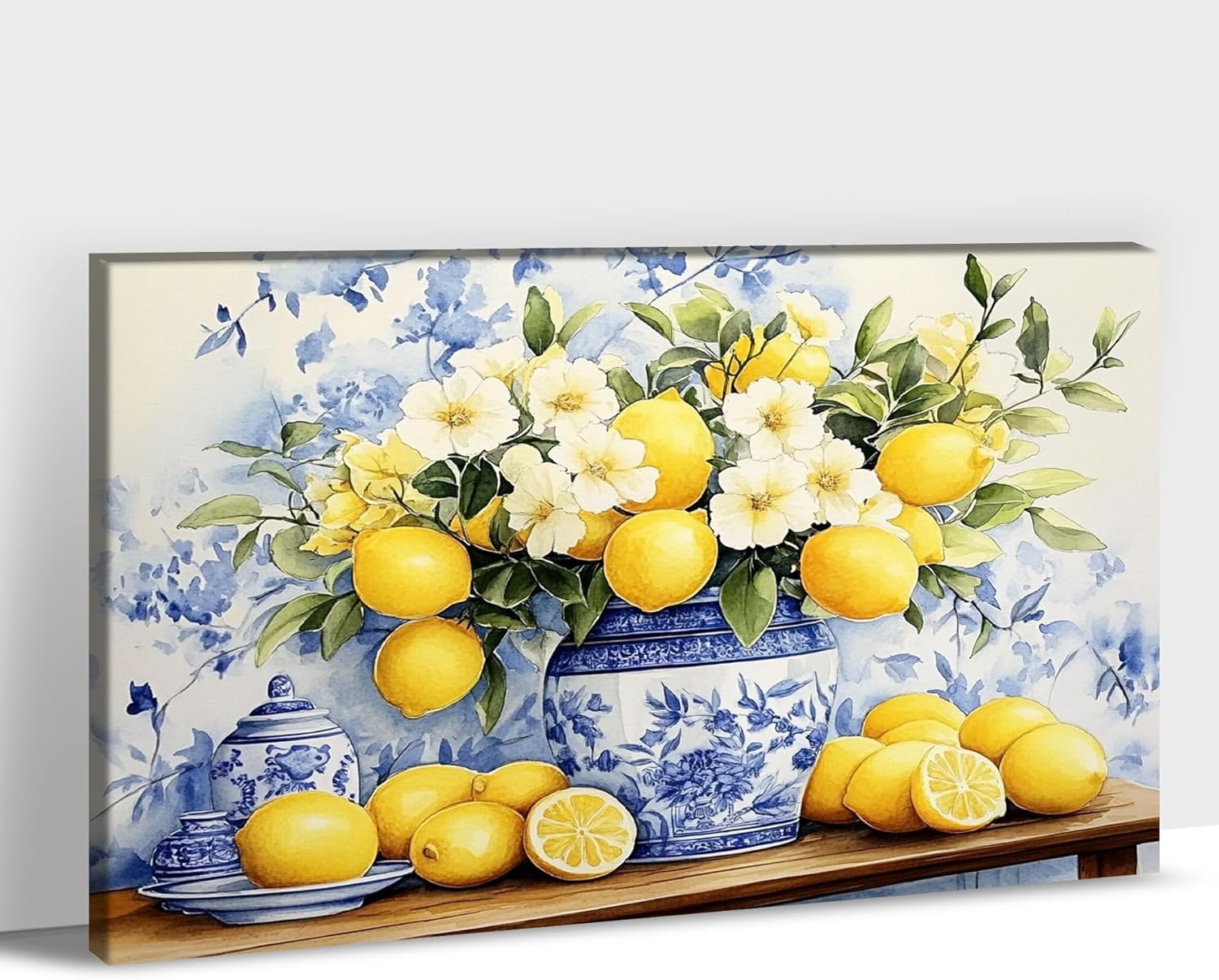 AEFER Farmhouse Kitchen Decor, Rustic Flower Kitchen Wall Art, Yellow ...