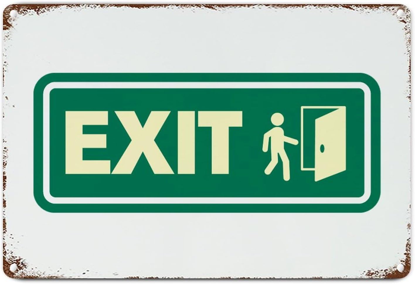 AEFER Farmhouse Street Warning Metal Tin Signs No Smoking before This ...