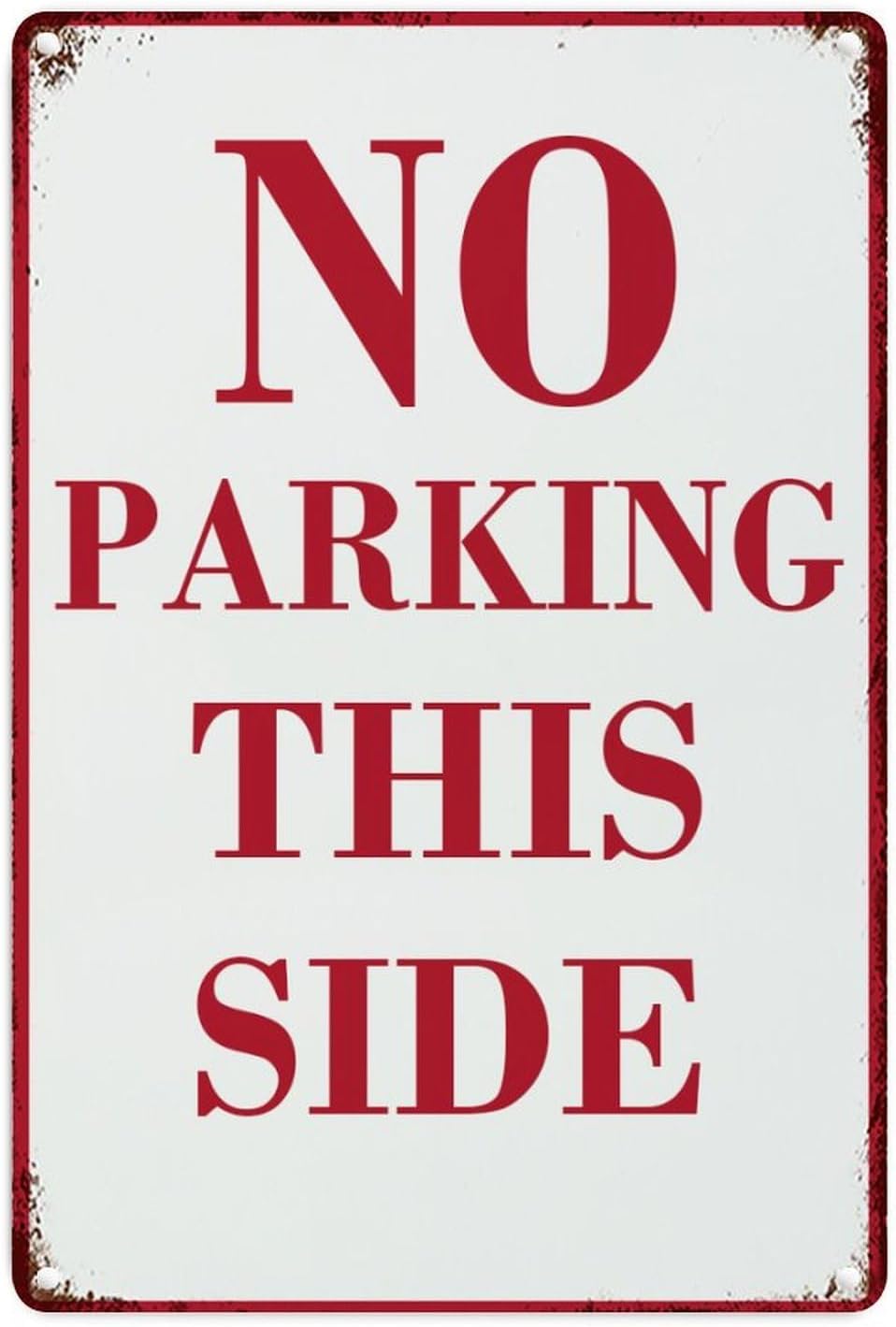 AEFER Farmhouse Street Warning Metal Tin Signs No Smoking before This ...