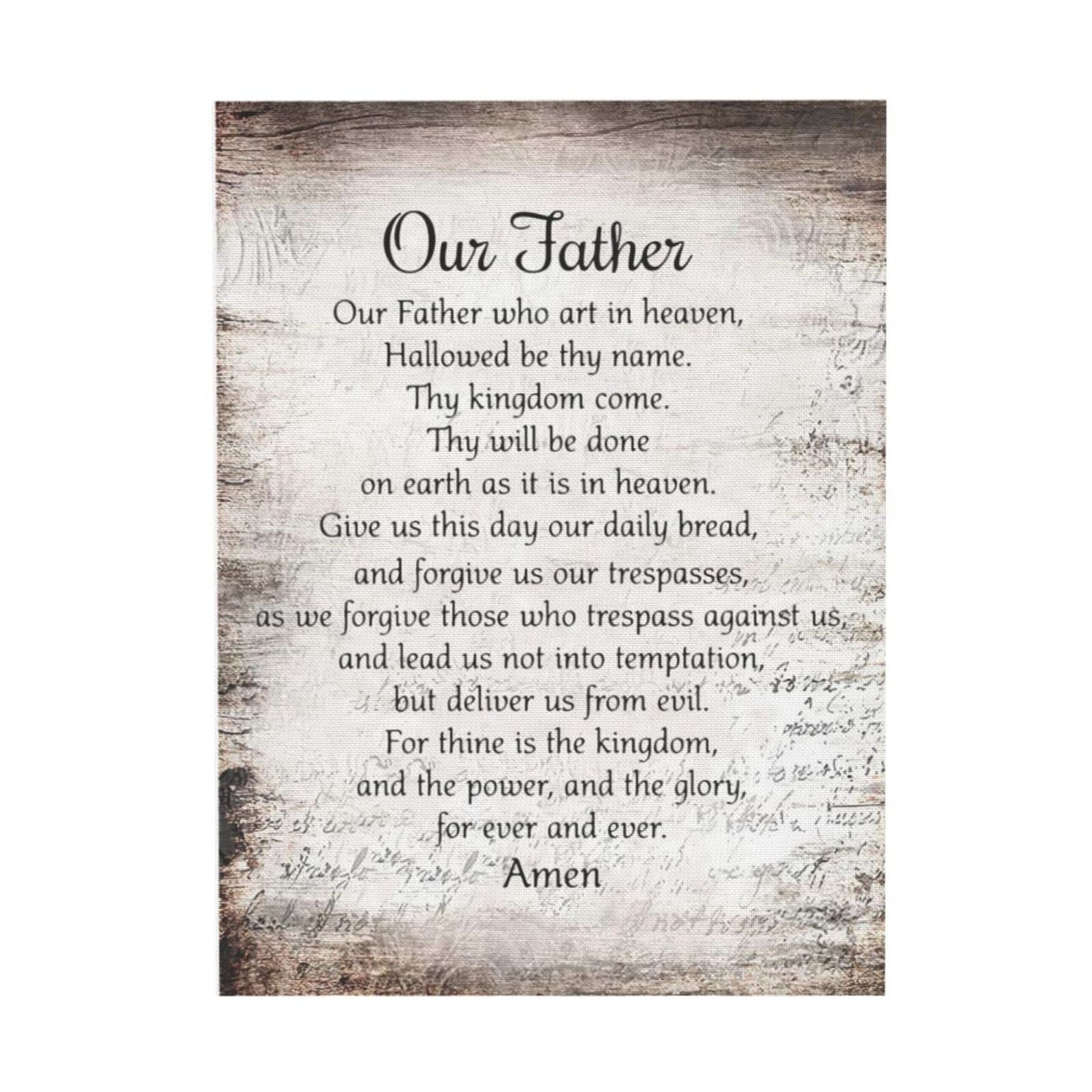 AEFER Our Father Prayer Wall Art Unframed,Christian The Lords Prayer ...