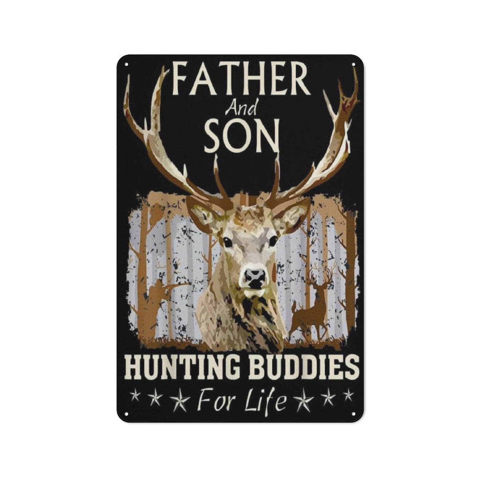 AEFER Father and Son Hunting Buddies For Life Signs Metal Tin Sign ...