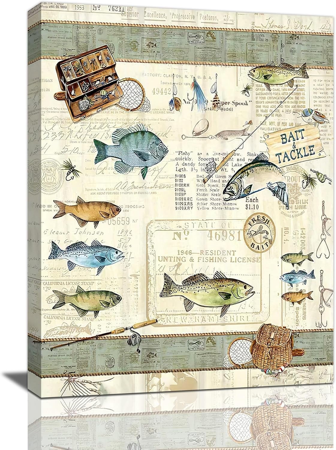AEFER Fishing Decor Wall Art Lake Fishing Signs Gifts for Fishing ...