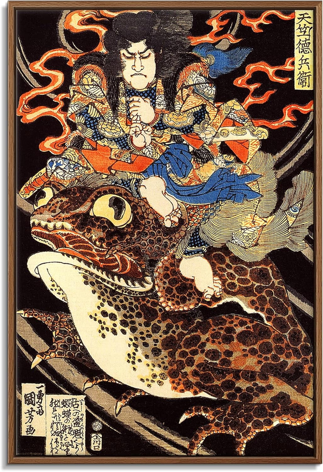 AEFER Floating Frame Canvas Print Wall Art - Japanese Folklore ...