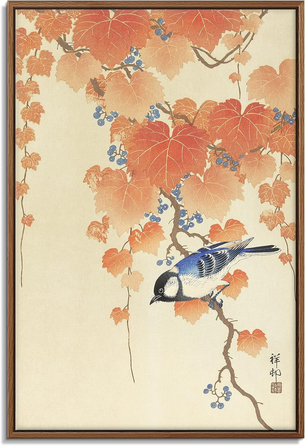 AEFER Floating Frame Canvas Print Wall Art - Japanese Woodblock Print ...