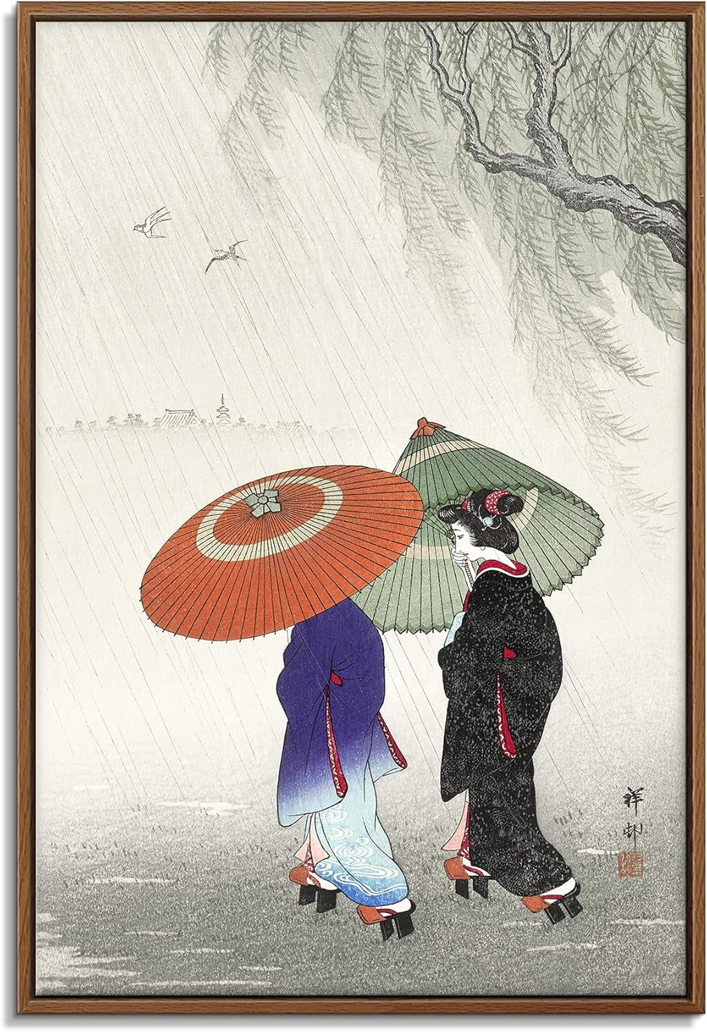 AEFER Floating Frame Canvas Print Wall Art - Japanese Woodblock Prints ...